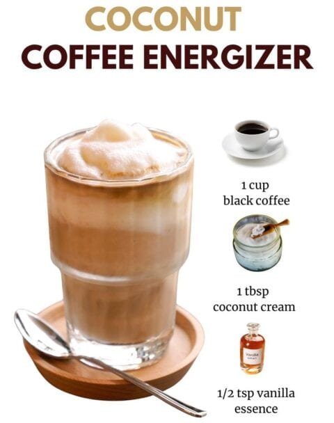 Coconut Coffee Energizer Recipe for Natural Energy - Fitness Guides